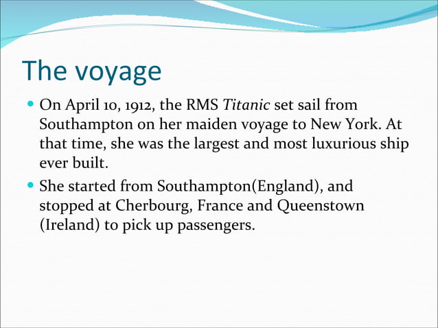 Titanic Presentation | PPSX