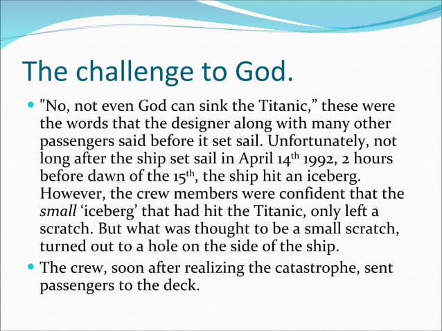 Titanic Presentation | PPSX