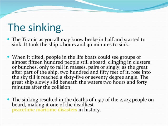 Titanic Presentation | PPSX