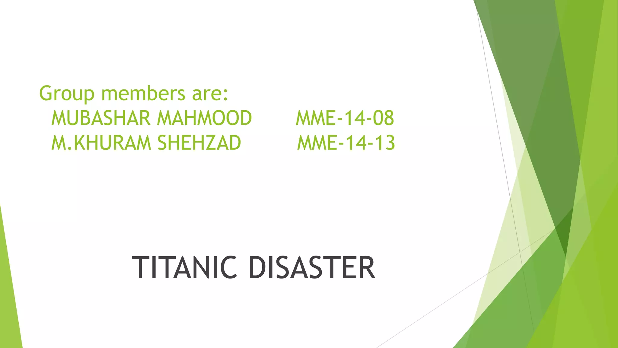 Titanic disaster causes | PPTX