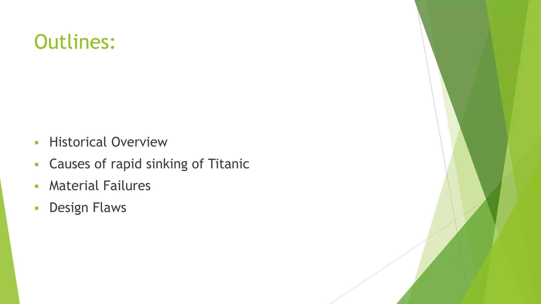 Titanic disaster causes | PPTX