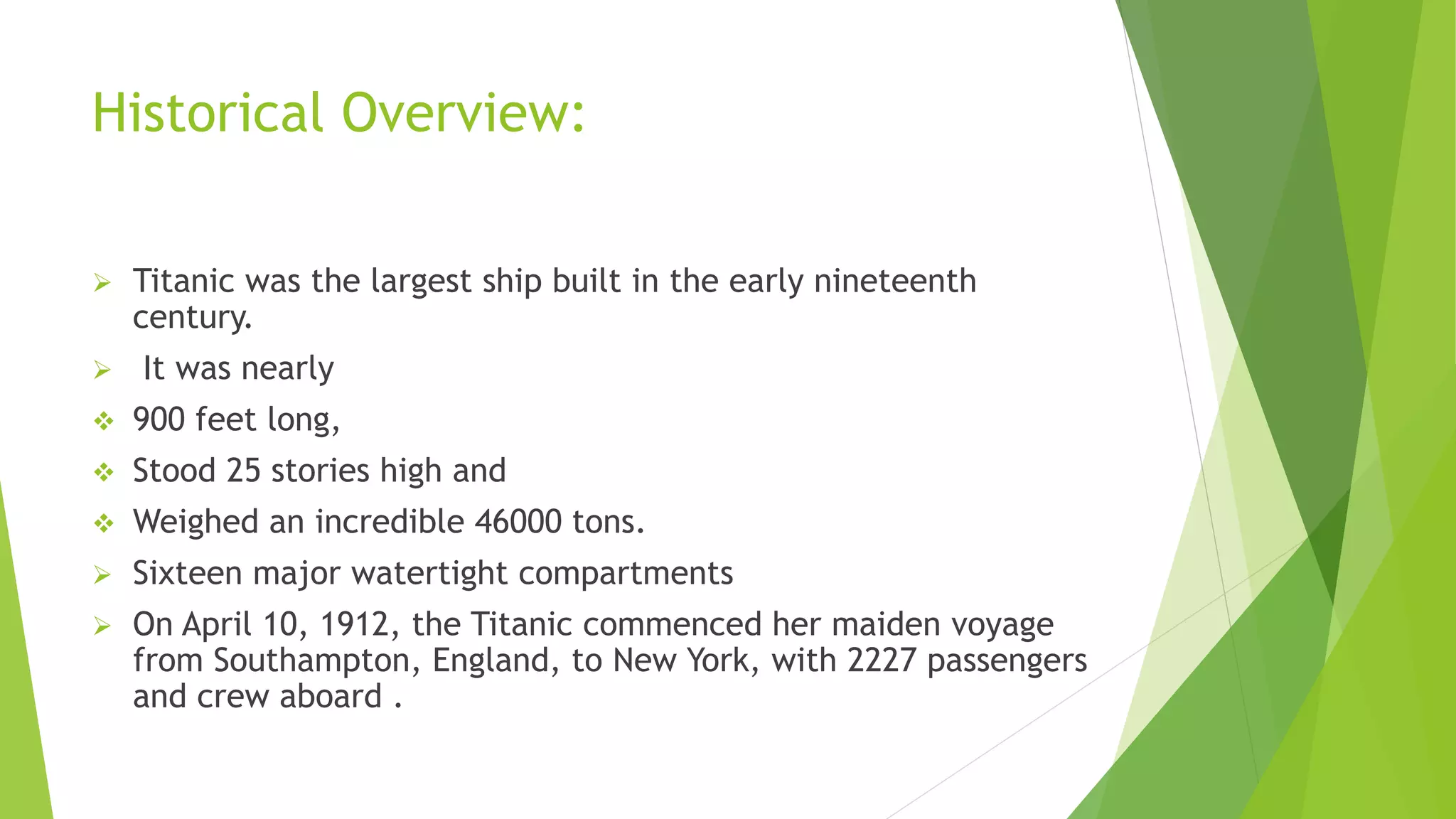 Titanic disaster causes | PPTX