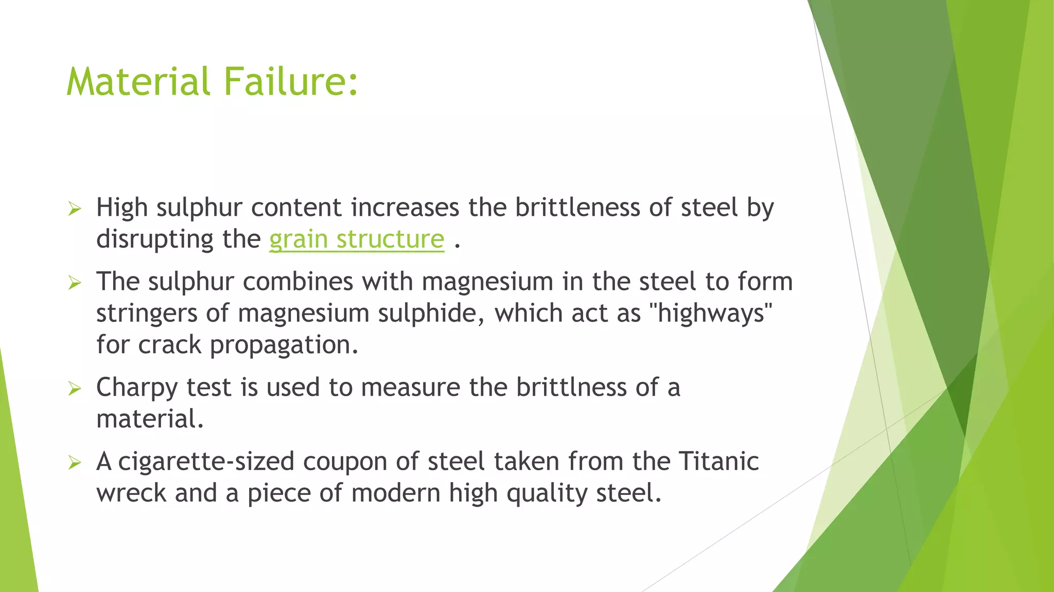 Titanic disaster causes | PPTX