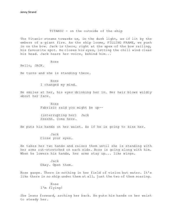 Titanic incorrect script