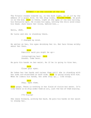 Titanic incorrect script | DOCX
