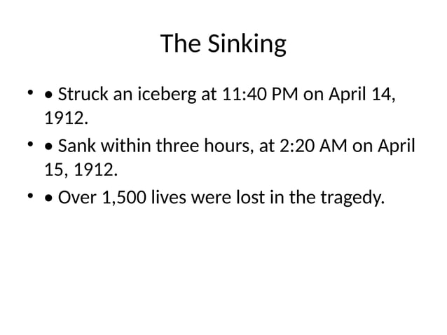 Titanic_Presentation.pptx by dr jerin joseph | PPT