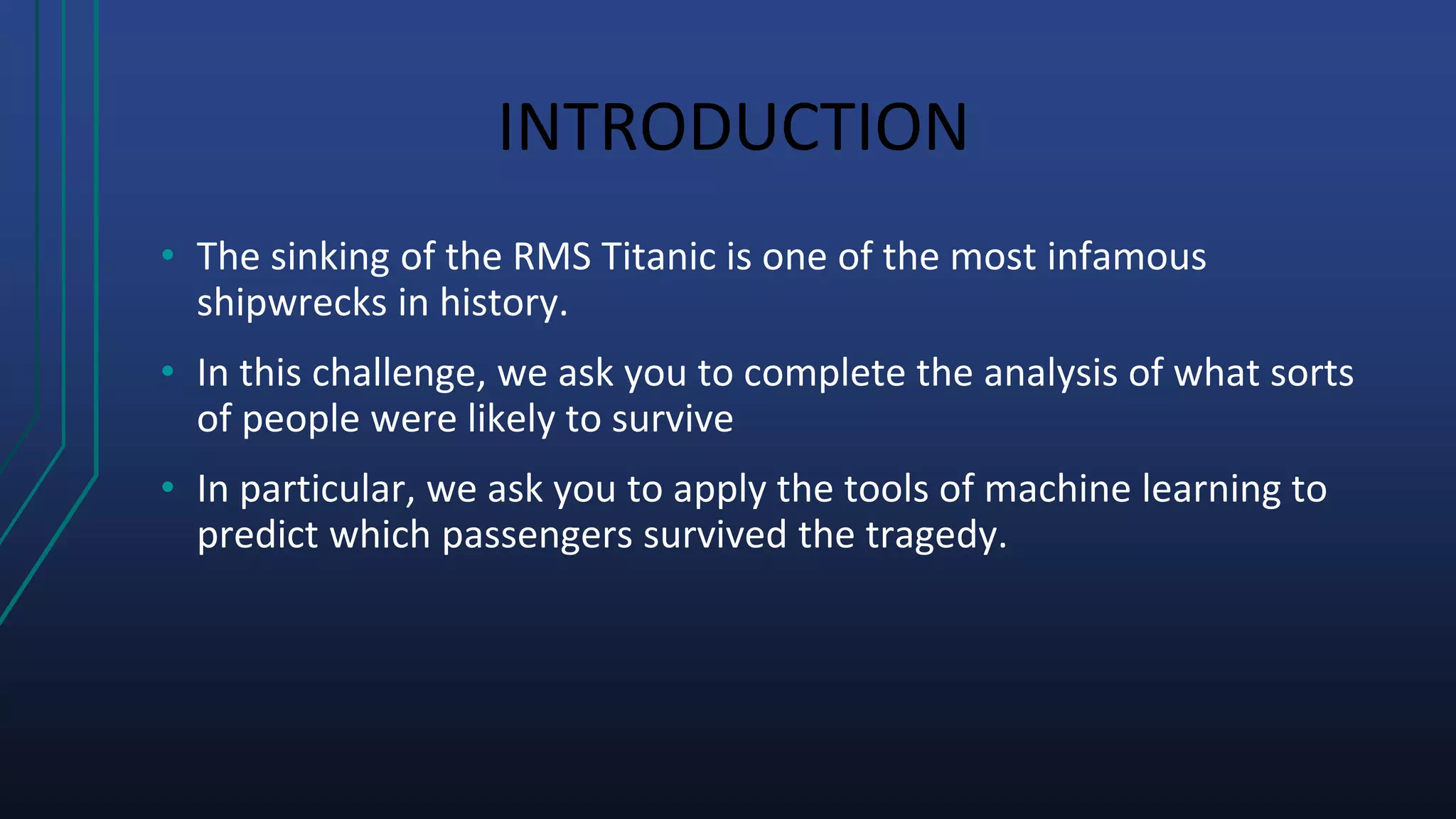 Titanic survivor prediction ppt (5) | PPTX