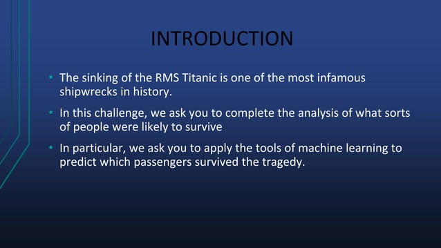 Titanic survivor prediction ppt (5) | PPTX