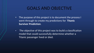 Titanic survivor prediction ppt (5) | PPTX