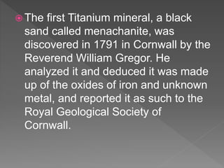 Titanium | PPTX | Chemistry | Science