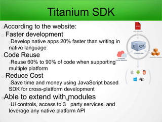 Titanium presentation | PPT
