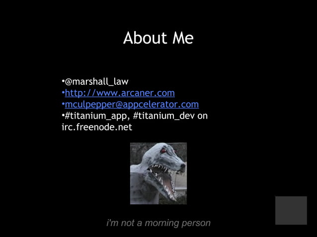 Titanium + Ruby: The good stuff | PPT