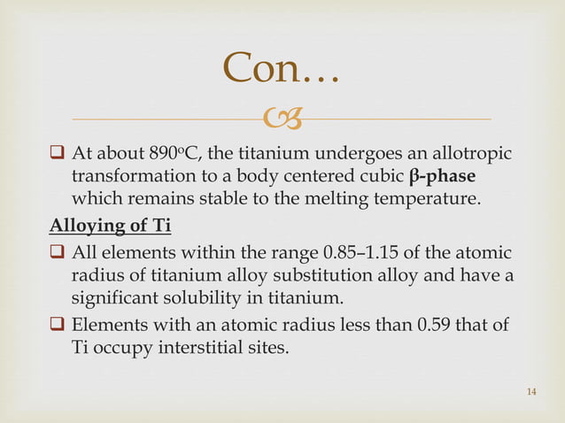 Titanium and its alloys | PPTX