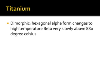 Titanium and its alloys ppt show | PPSX