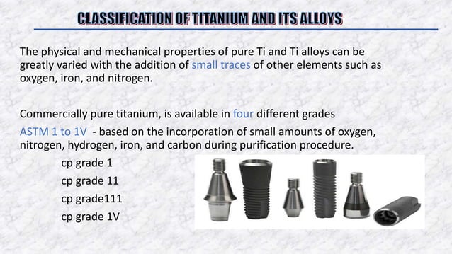 TITANIUM AND ITS ALLOYS shreya shastri.pptx | Chemistry | Science