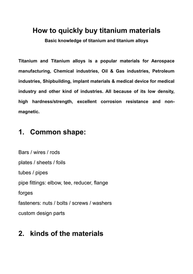 Titanium and titanium alloys | DOC