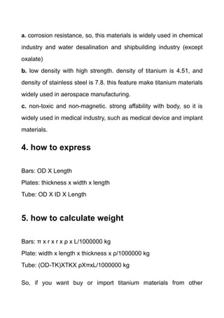 Titanium and titanium alloys | DOC