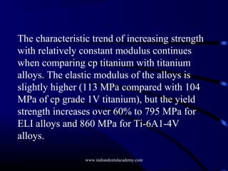 Titanium and titanium alloys /certified fixed orthodontic courses by ...
