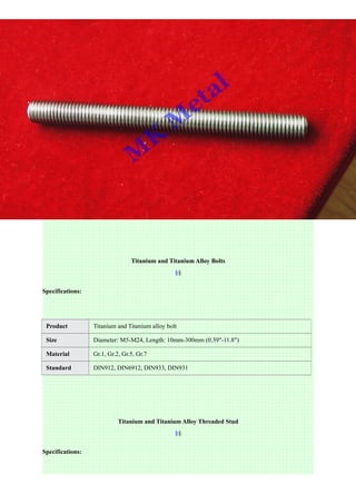 Titanium fasteners | DOC