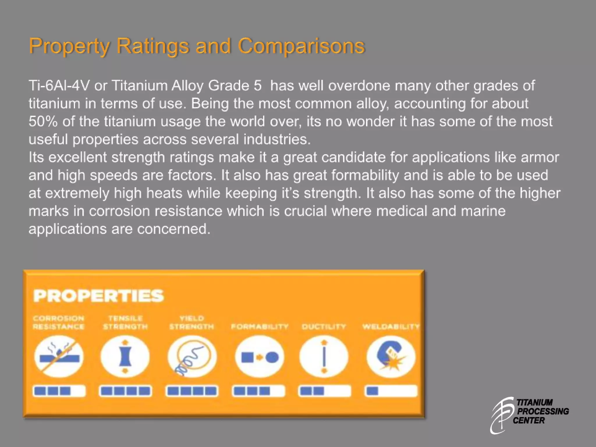 Titanium grade 5 Ti-6al-4v overview | PPTX