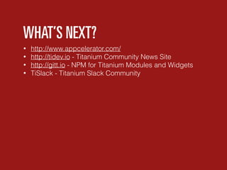 Titanium: Native Mobile Apps with Javascript | PDF