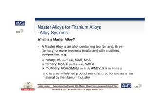 Future Security of Supply with Master Alloys | PDF