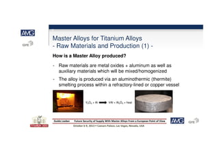 Future Security of Supply with Master Alloys | PDF