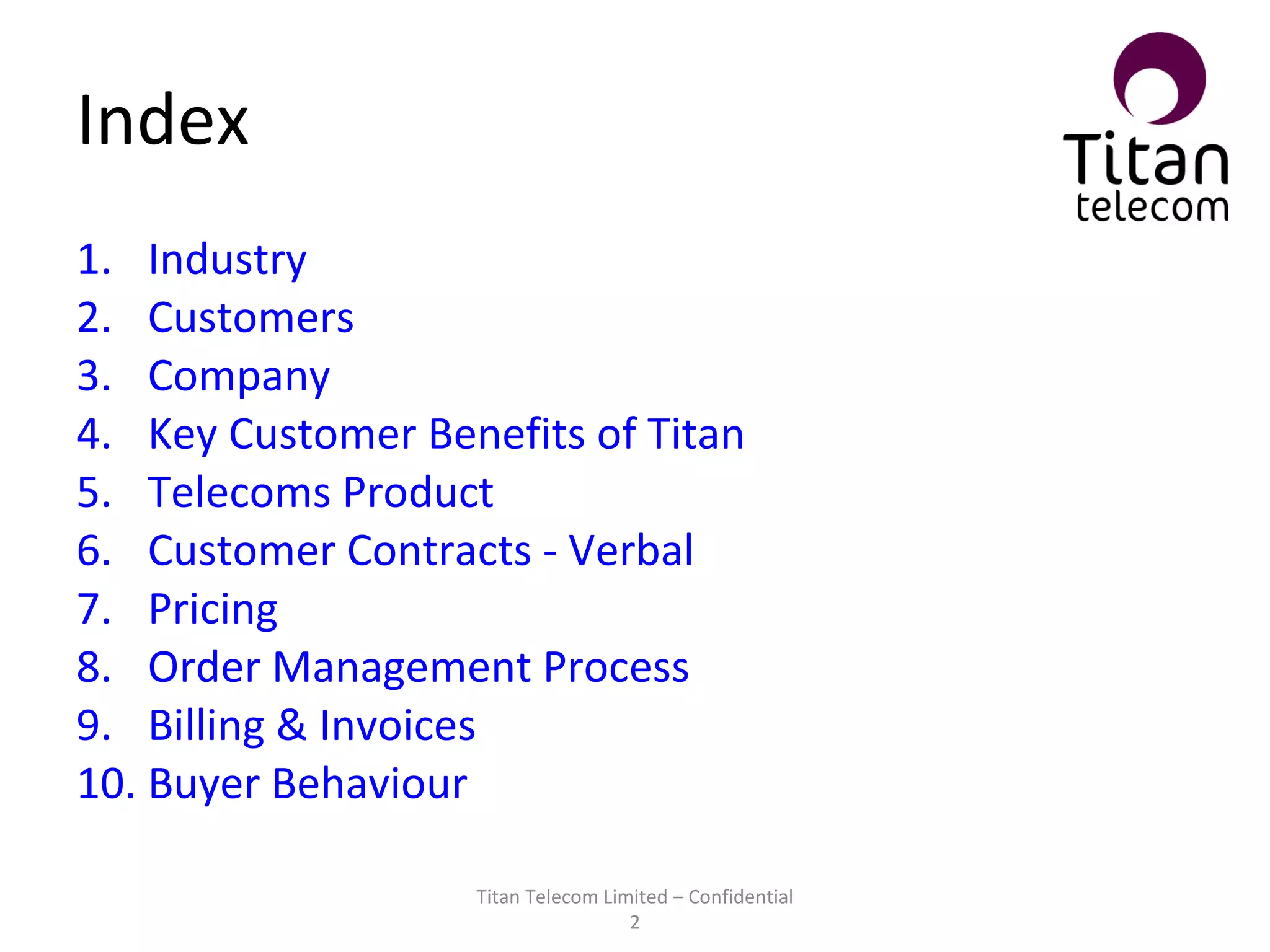 Titan telecomproducttrainingandinformationpackverbalsalesnew | PPT