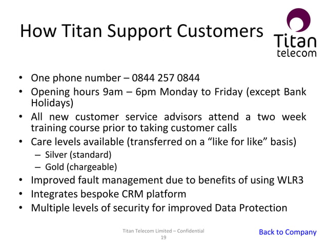 Titan telecomproducttrainingandinformationpackverbalsalesnew | PPT