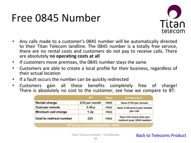 Titan telecomproducttrainingandinformationpackverbalsalesnew | PPT