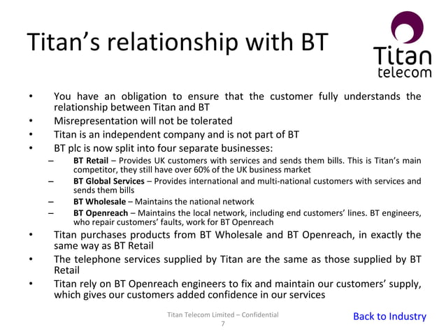 Titan telecomproducttrainingandinformationpackverbalsalesnew | PPT