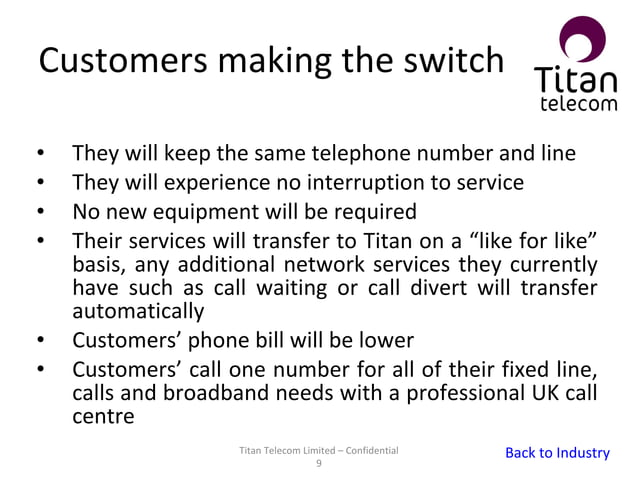 Titan telecomproducttrainingandinformationpackverbalsalesnew | PPT