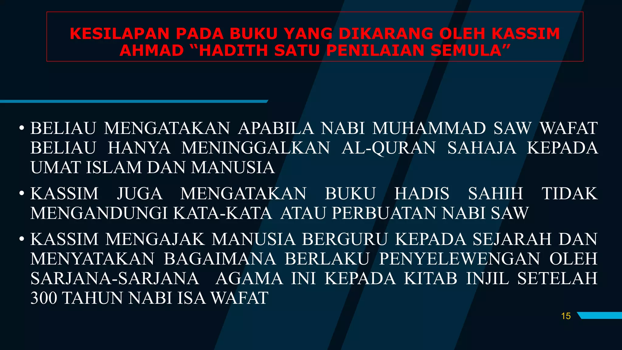 Titas isu semasa: Golongan anti-hadith dan cabarannya | PPTX