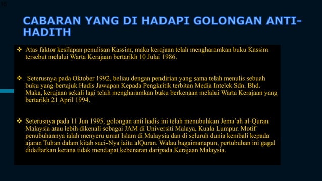 Titas isu semasa: Golongan anti-hadith dan cabarannya | PPTX