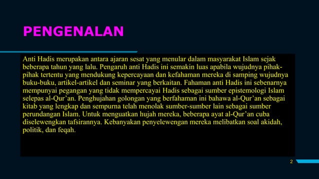 Titas isu semasa: Golongan anti-hadith dan cabarannya | PPTX