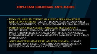 Titas isu semasa: Golongan anti-hadith dan cabarannya | PPTX
