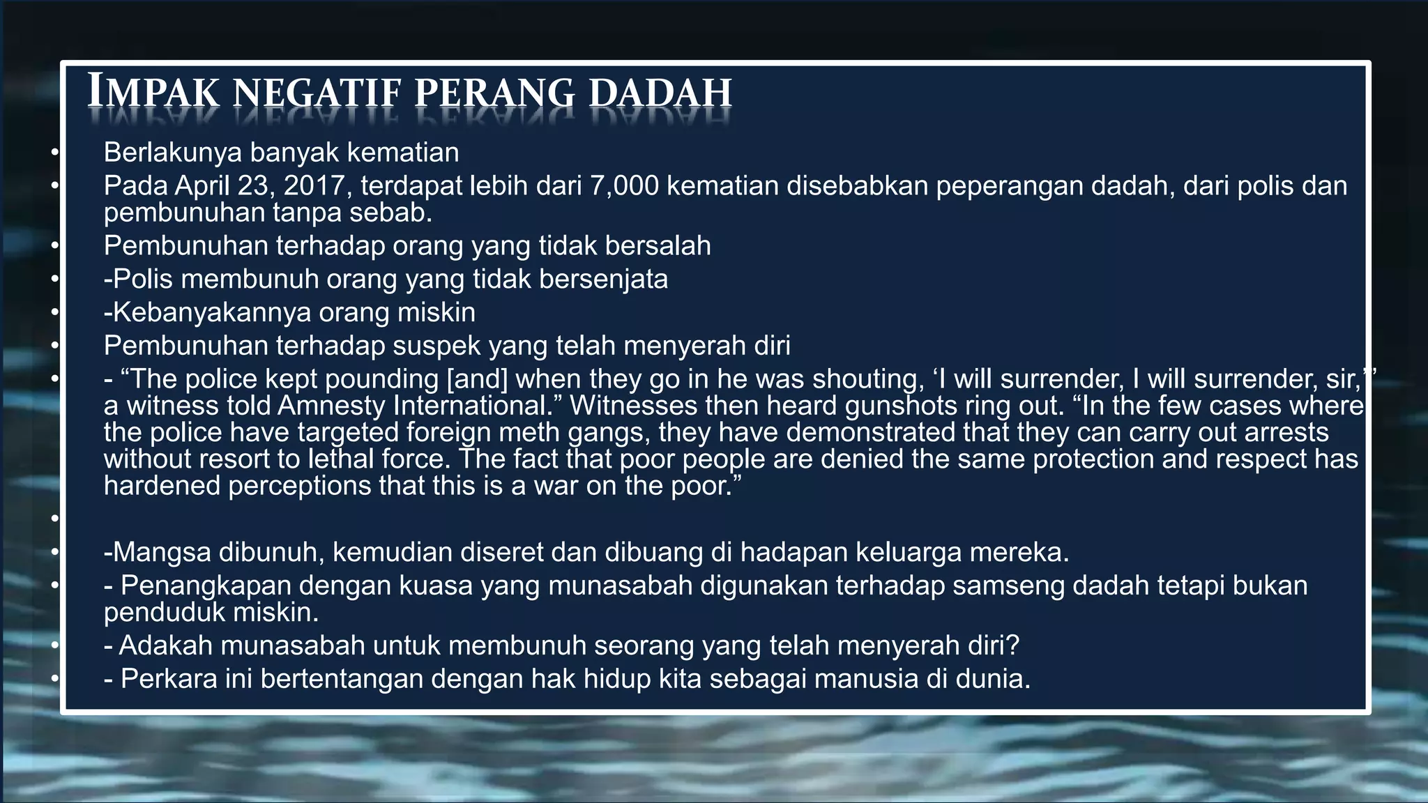 Perang Dadah di Filipina | PPT