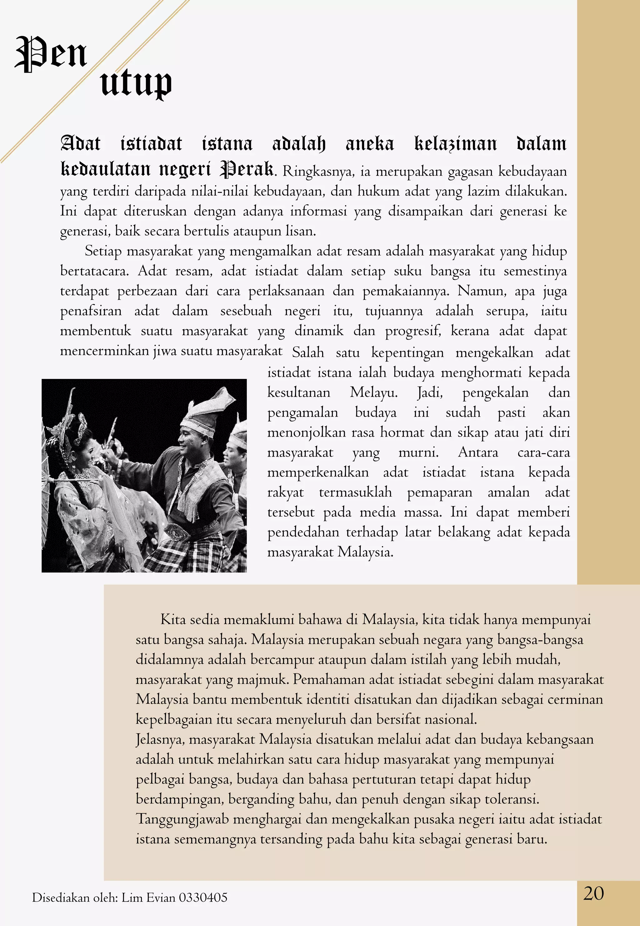 Pusaka Negeri Perak ( TITAS Adat-adat istiadat Negeri Perak ) | PDF
