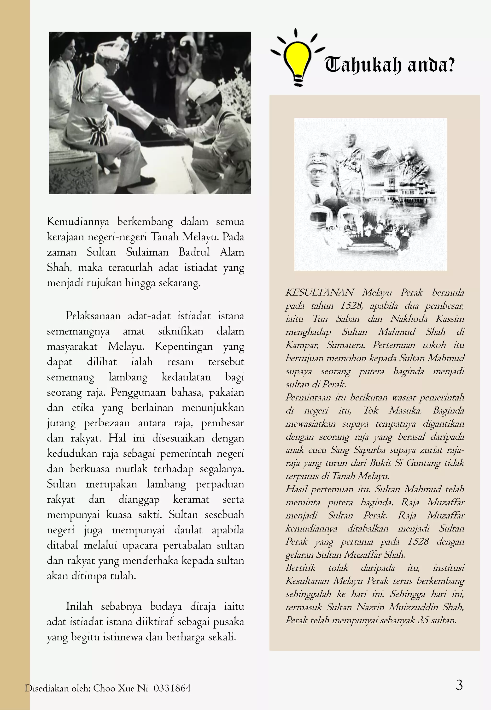 Pusaka Negeri Perak ( TITAS Adat-adat istiadat Negeri Perak ) | PDF