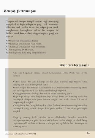 Pusaka Negeri Perak ( TITAS Adat-adat istiadat Negeri Perak ) | PDF