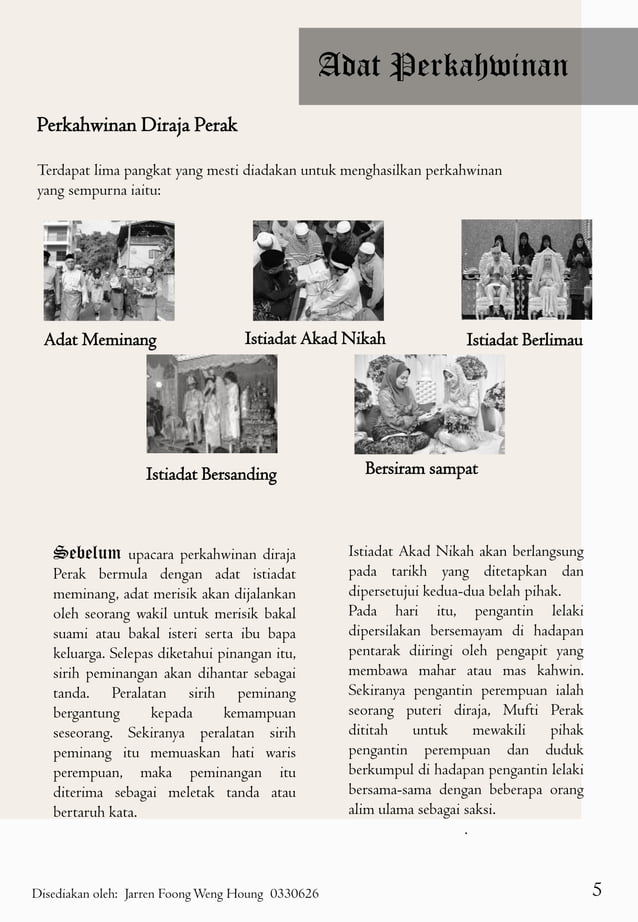 Pusaka Negeri Perak ( TITAS Adat-adat istiadat Negeri Perak ) | PDF