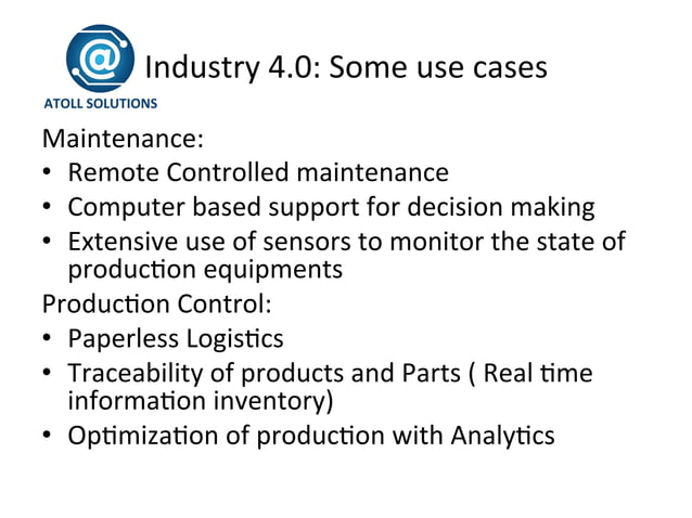 Industrial IOT: Ti tech day jithu atoll solutions | PPT