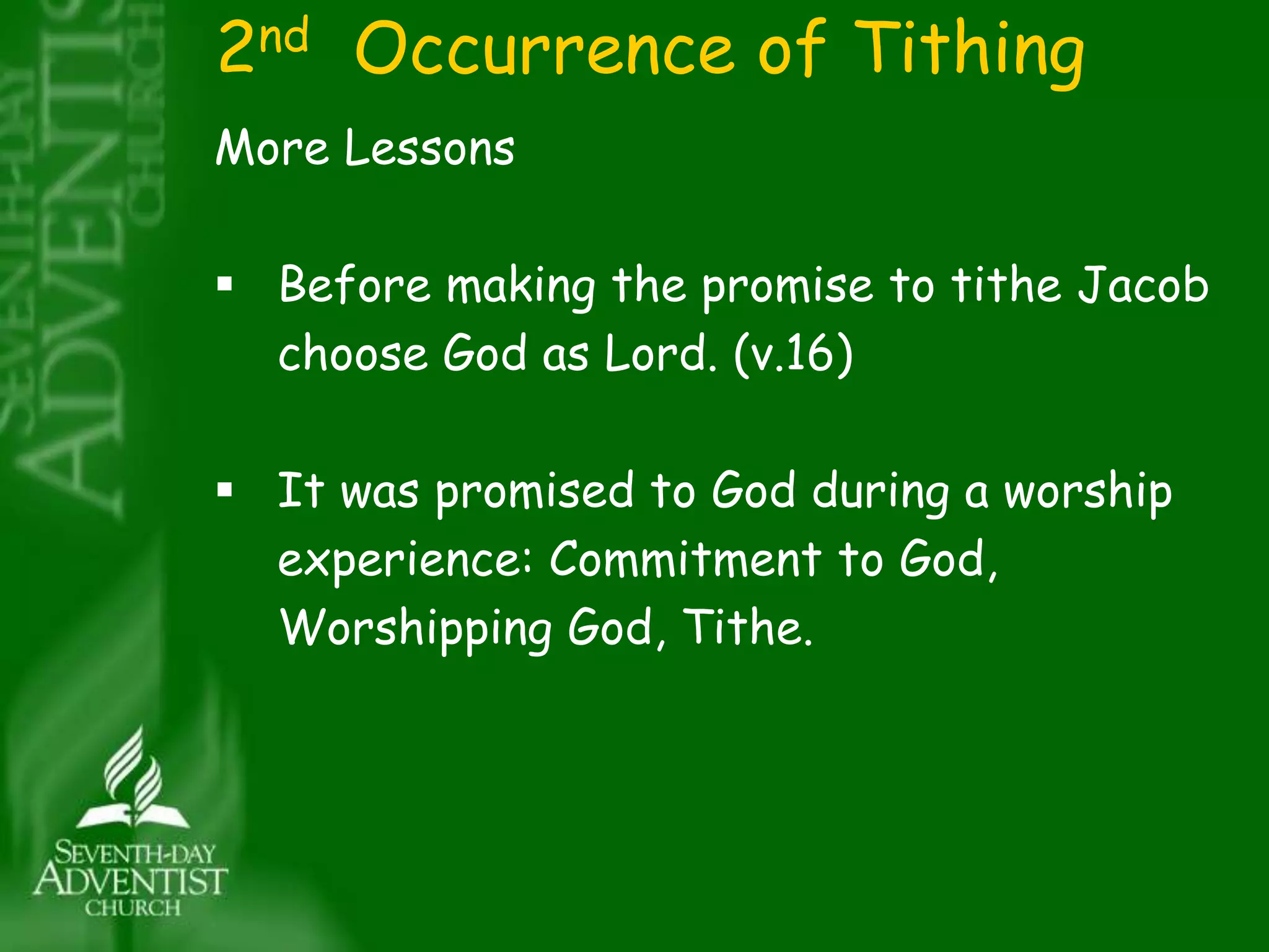 Tithe: A Sign of God's Lordship | PPTX