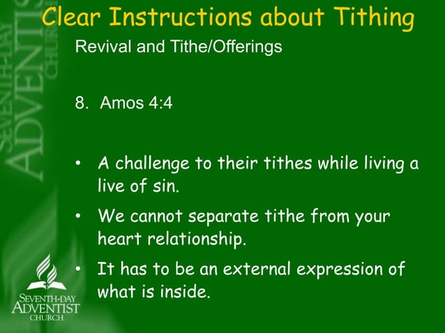 Tithe: A Sign of God's Lordship | PPTX