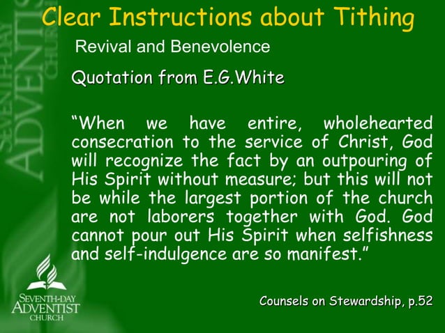 Tithe: A Sign of God's Lordship | PPTX