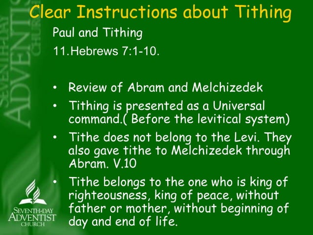 Tithe: A Sign of God's Lordship | PPTX