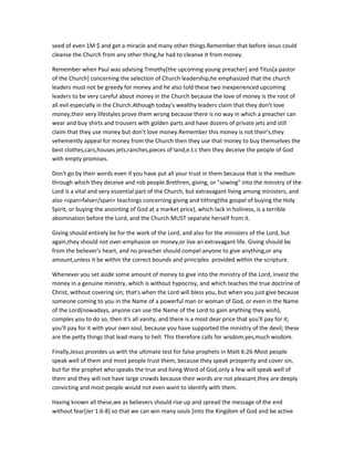 Tithe and offering | RTF