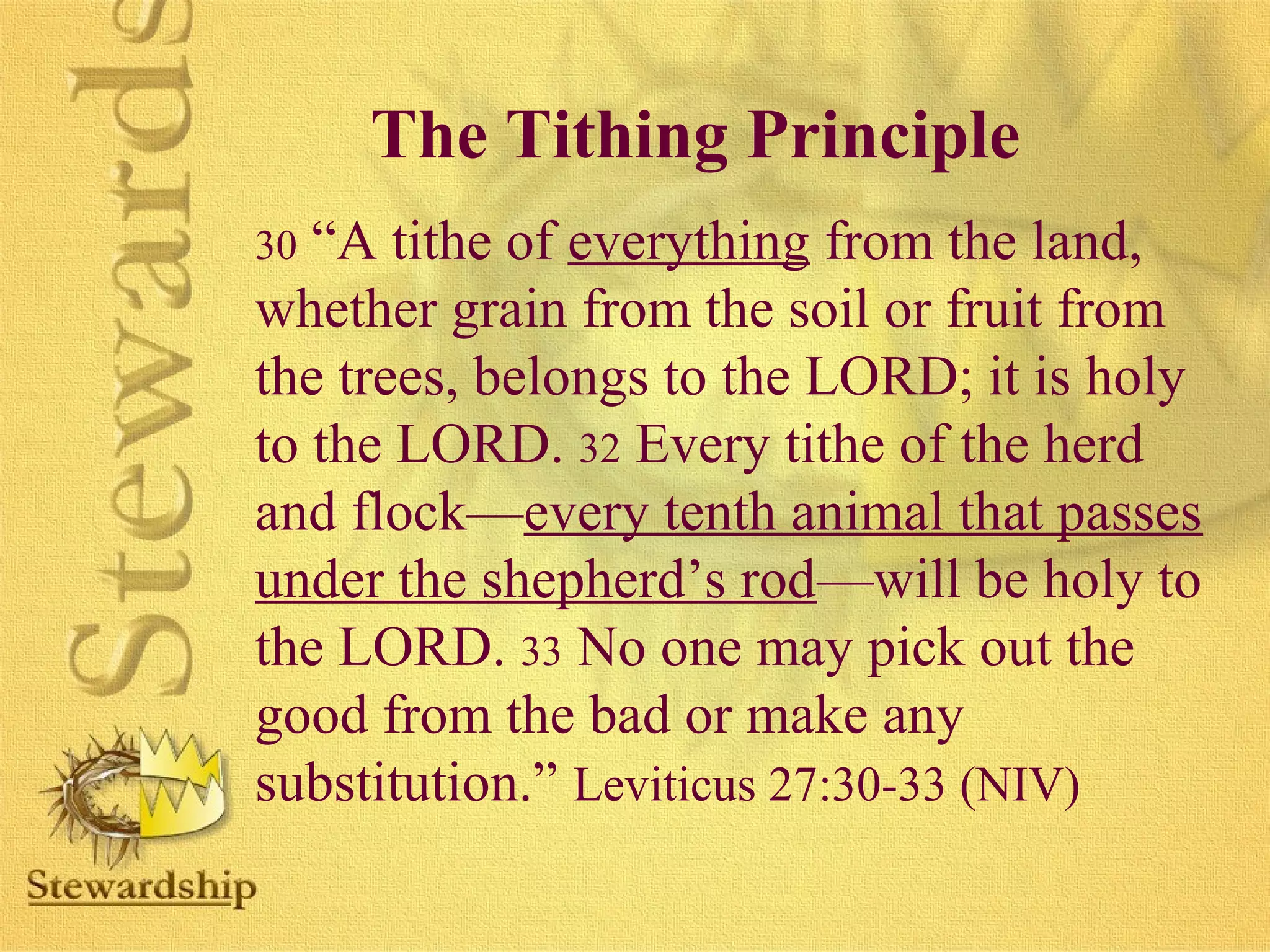 Tithe: Expression of My Faithfulness | PPT