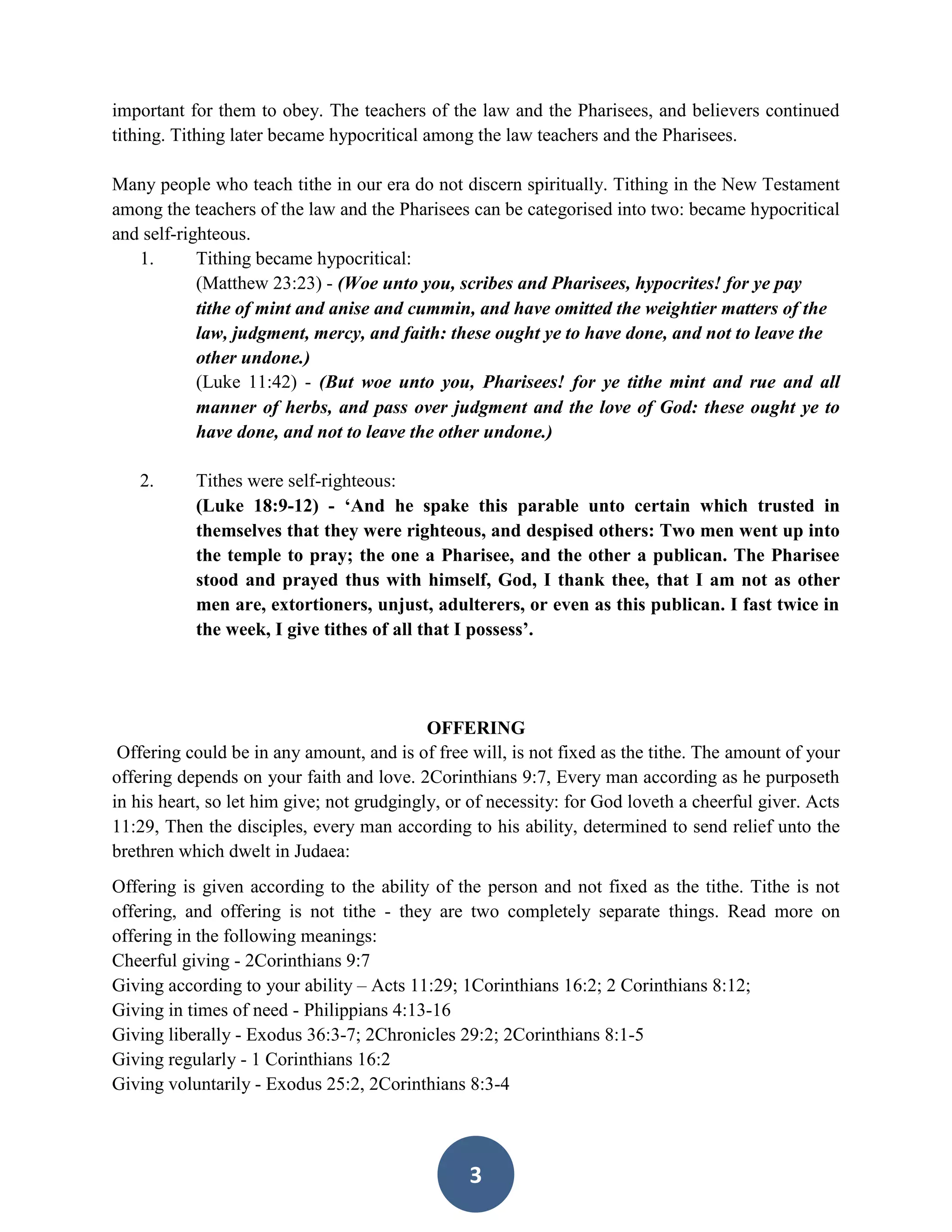 Tithes and offering concept | PDF