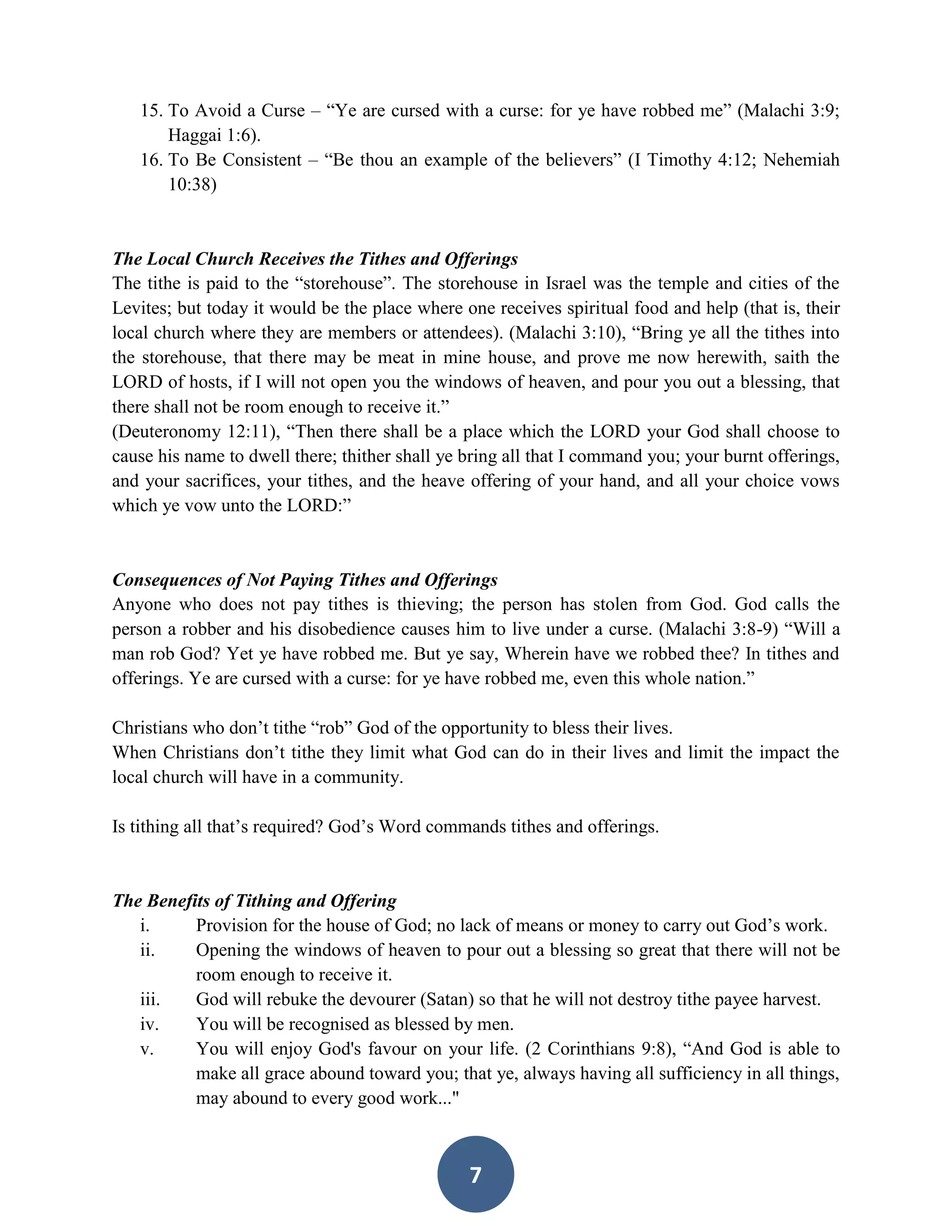 Tithes and offering concept | PDF